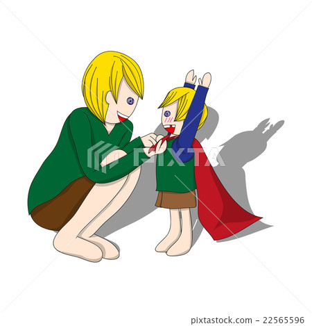 Father and Son Dressing to be Hero - Stock Illustration [22565596] - PIXTA