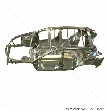 Car frame in steel. 3d illustration - Stock Illustration [22568264] - PIXTA