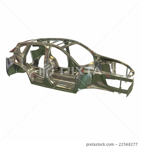 Car frame in steel. 3d illustration - Stock Illustration [22568277] - PIXTA