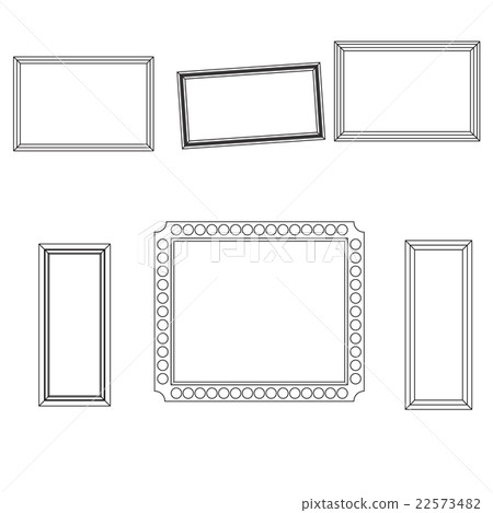Linear frame set fo picture photo design - Stock Illustration [22573482 ...