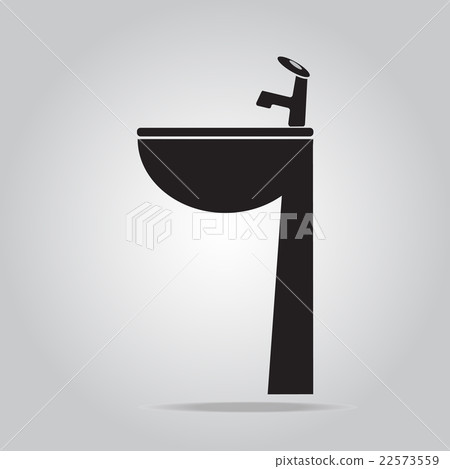 Washing sink icon, Toilet sign - Stock Illustration [22573559] - PIXTA