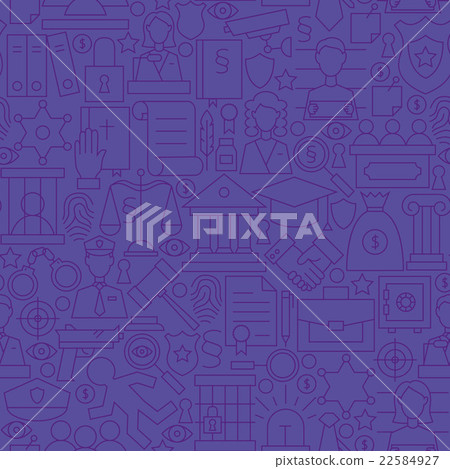 Purple Attorney Law Justice Line Seamless Pattern - Stock Illustration ...