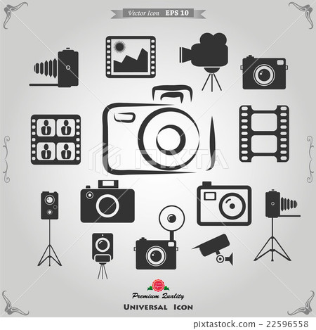 Photography icons and Camera Function Icons - Stock Illustration ...