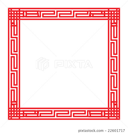 Classic Chinese red square frame - Stock Illustration [22601717] - PIXTA