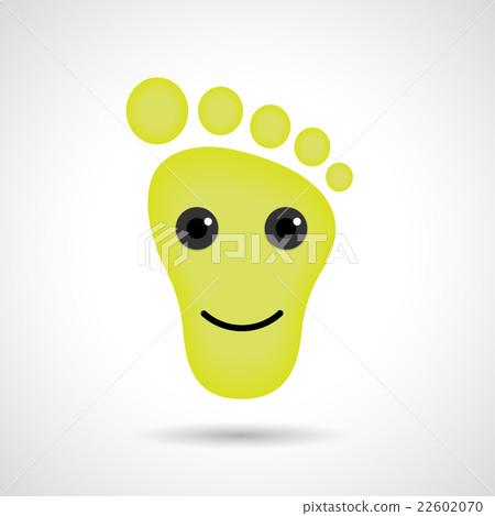 Funny feet emoticon icon. Feet emotions sign. - Stock Illustration ...