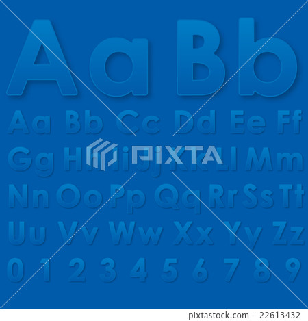 Alphabet letters on a blue background - Stock Illustration [22613432 ...