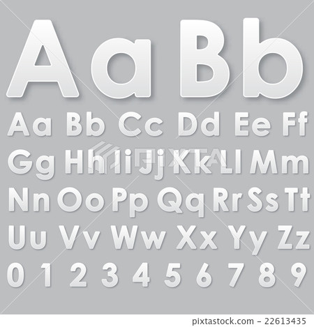 Alphabet letters on a gray background - Stock Illustration [22613435 ...