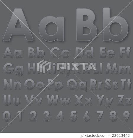 Alphabet letters on a gray background - Stock Illustration [22613442 ...