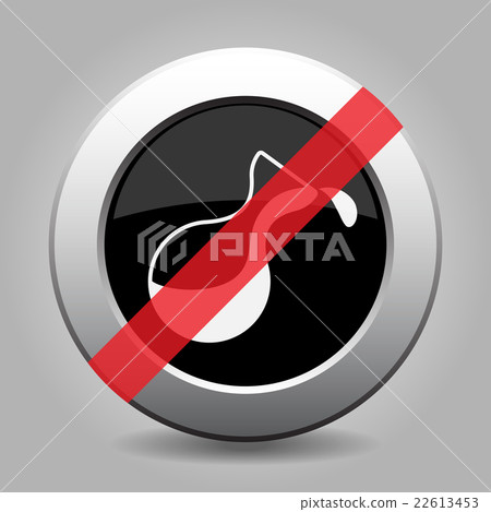 gray chrome button - no flask with a drop - Stock Illustration ...