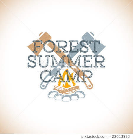 color summer camp sign template. - Stock Illustration [22613553] - PIXTA