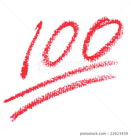 Character (100 points) Crayon - Stock Illustration [22623439] - PIXTA