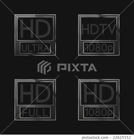 High definition signs, vector illustration - Stock Illustration ...