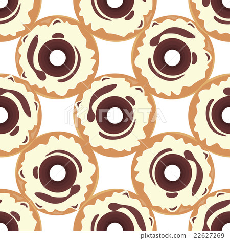 Donut Seamless Background Texture Pattern - Stock Illustration ...