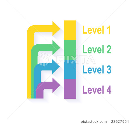Level Chart with Colored Arrows - Stock Illustration [22627964] - PIXTA