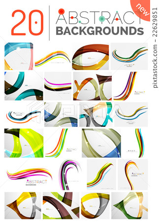 Pack of vector abstract backgrounds - Stock Illustration [22629851] - PIXTA