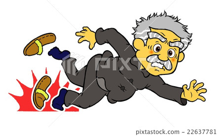Old man falling over - Stock Illustration [22637781] - PIXTA