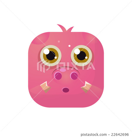 Pig Square Icon - Stock Illustration [22642696] - PIXTA