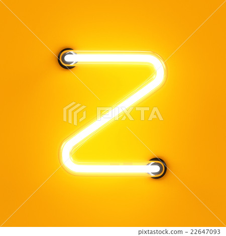 Neon light alphabet character Z font - Stock Illustration [22647093 ...