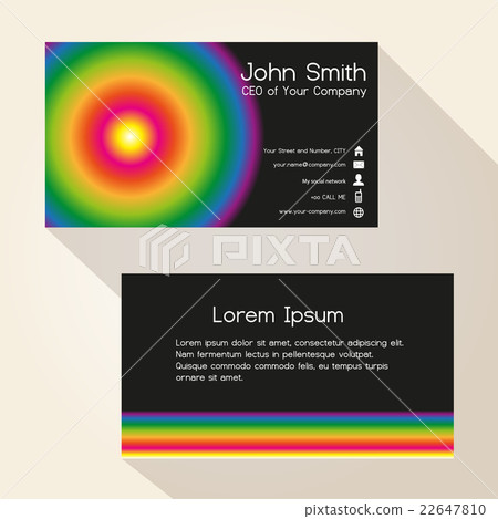 simple colorful wheel business card design - Stock Illustration ...