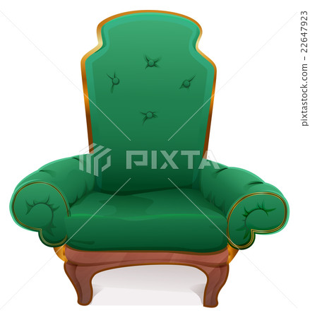 Green armchair. Cushioned furniture - Stock Illustration [22647923] - PIXTA