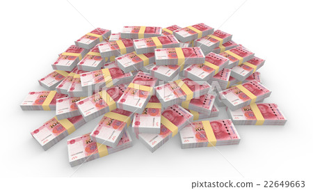 Huge pile of random Chinese 100 RMB bills - Stock Illustration ...