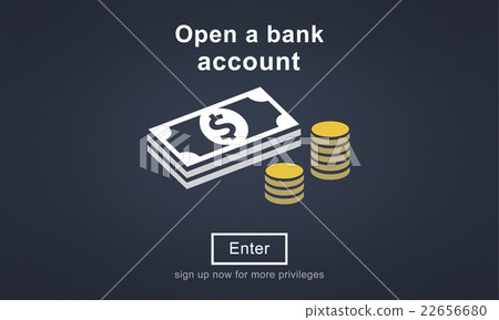 Open a Bank Account Banking Savings Financial... - Stock Illustration ...