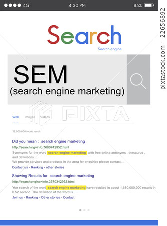 SEM Search Engine Marketing Business Strategy... - Stock Illustration ...