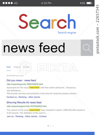 News Feed Information Announcement List News... - Stock Illustration ...