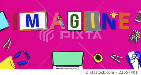 Imagine Planning Creative Imagination Concept - Stock Illustration ...