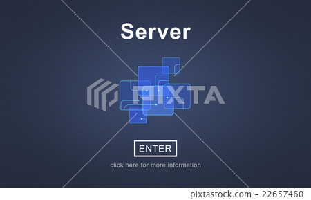 Server Technology Online Internet Database Concept - Stock Illustration ...