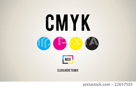 CMYK Color Printing Ink Color Model Concept - Stock Illustration ...