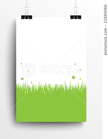 Green grass poster on the wall. Eps 10. - Stock Illustration [22660066 ...