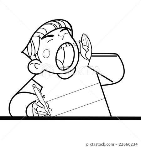 Student shouts in class - Stock Illustration [22660234] - PIXTA