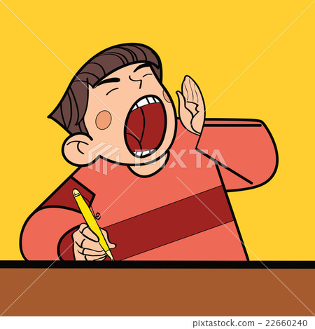 Student shouts in class - Stock Illustration [22660240] - PIXTA