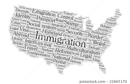 United States immigration word cloud - Stock Illustration [22665170 ...