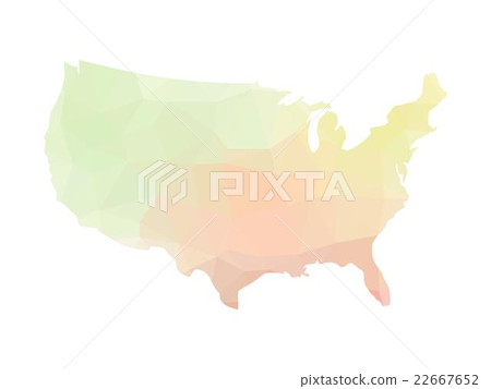 Low poly map of USA - Stock Illustration [22667652] - PIXTA