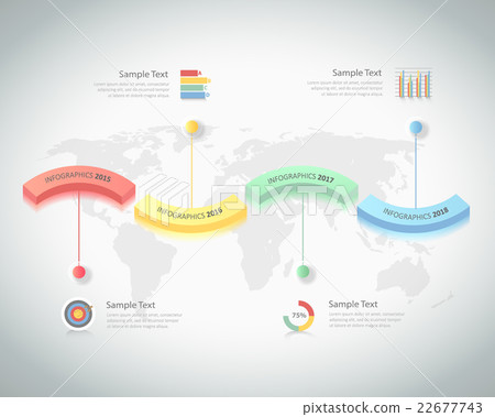 business concept 4 steps infographic template. - Stock Illustration ...