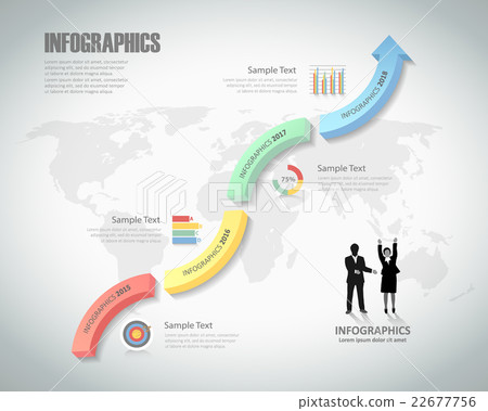 business concept 4 steps infographic template. - Stock Illustration ...