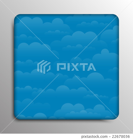 Square frame. Clouds on a dark blue background. - Stock Illustration ...