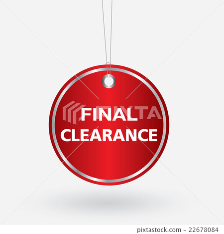 red oval final clearance tag. vector illustration - Stock Illustration ...