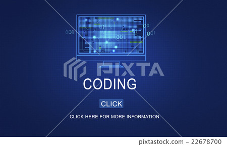 Computer Coding Code Advanced Technology Concept - Stock Illustration ...