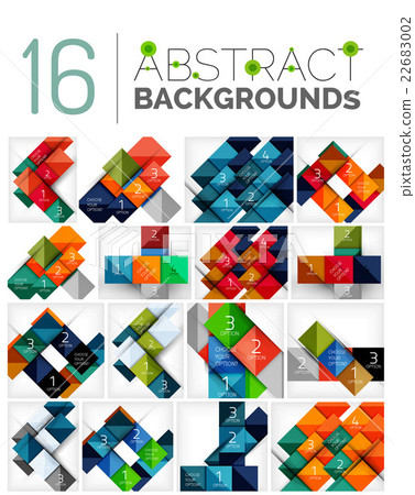 Collection of abstract backgrounds - Stock Illustration [22683002] - PIXTA