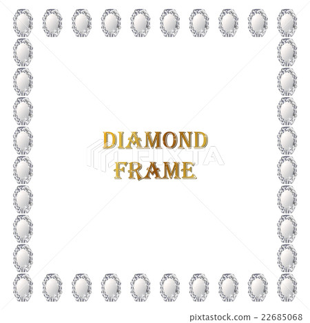 Diamonds square frame - Stock Illustration [22685068] - PIXTA