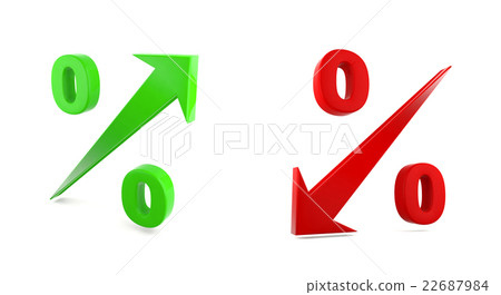 High and Low percent index rate - Stock Illustration [22687984] - PIXTA
