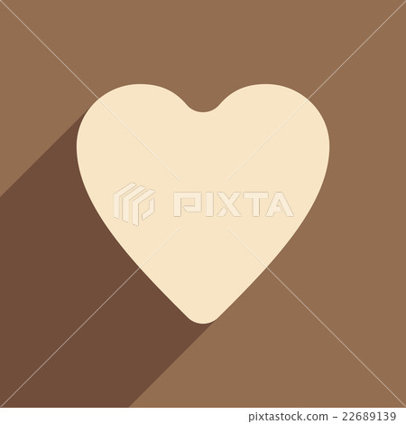 Flat with shadow icon and application logo heart - Stock Illustration ...