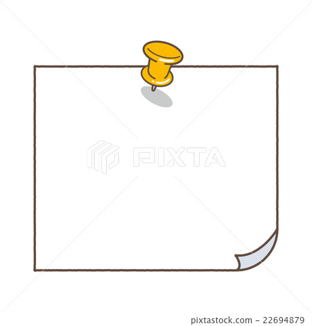 Pin and notepad - Stock Illustration [22694879] - PIXTA