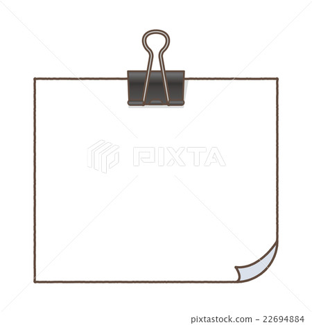 Double clip and notepad - Stock Illustration [22694884] - PIXTA