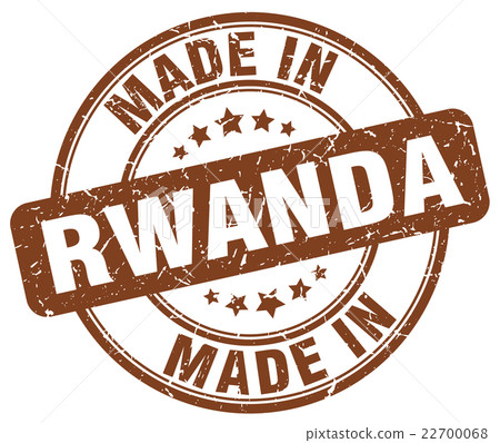 made in Rwanda brown grunge round stamp - Stock Illustration [22700068 ...