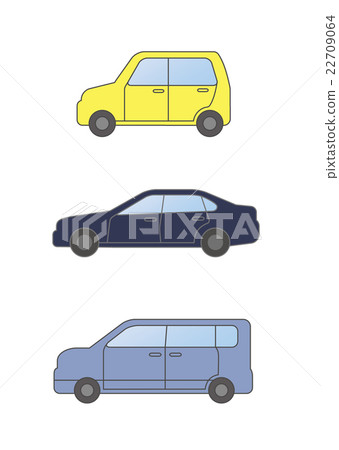 3 passenger car sets - Stock Illustration [22709064] - PIXTA