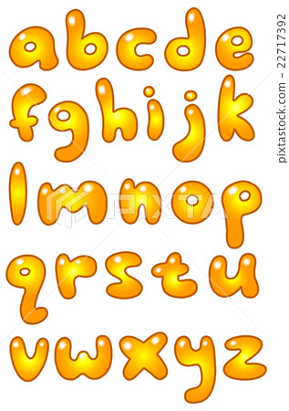 Golden small letters - Stock Illustration [22717392] - PIXTA